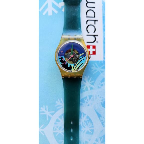 Swatch | Accessories | Swatch Watch Black Coral Lk1 1986 Standard ...